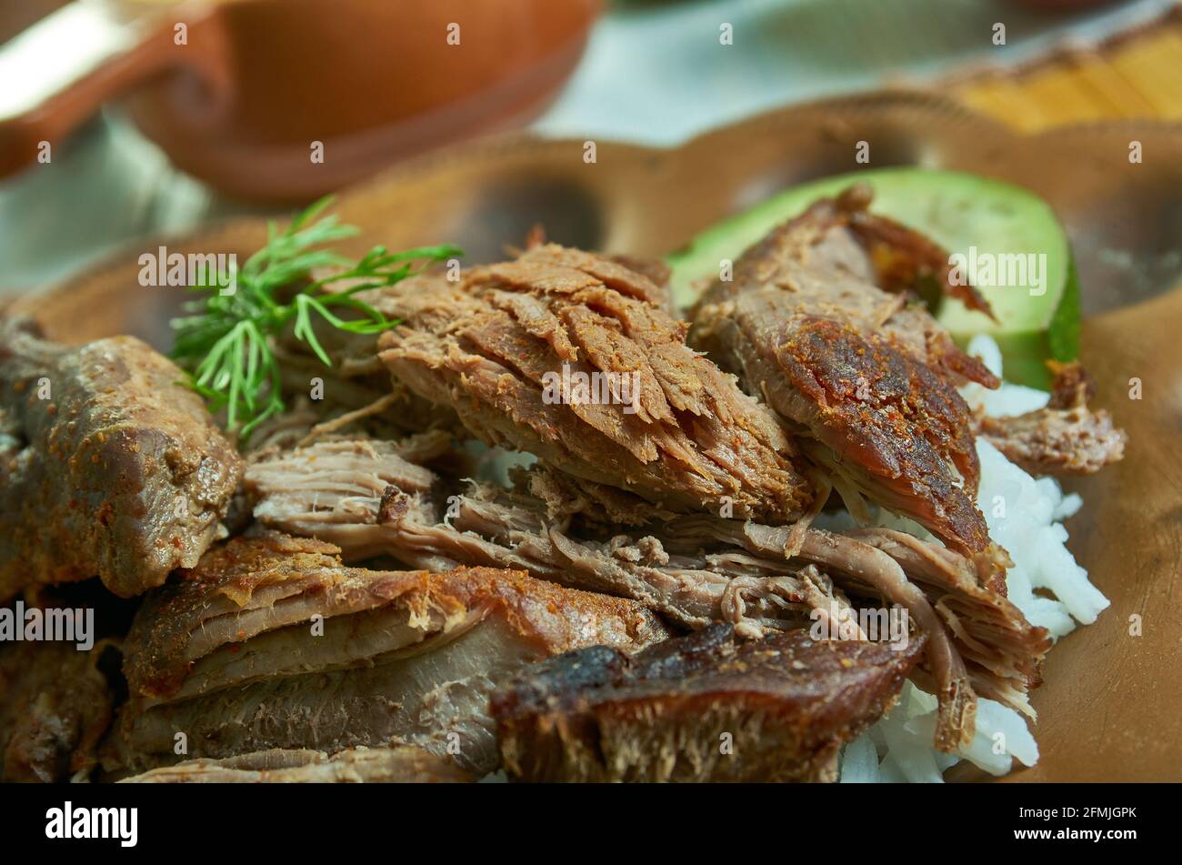 Varenga - Malagasy Cuisine, Crispy Shredded Beef Stock Photo - Alamy
