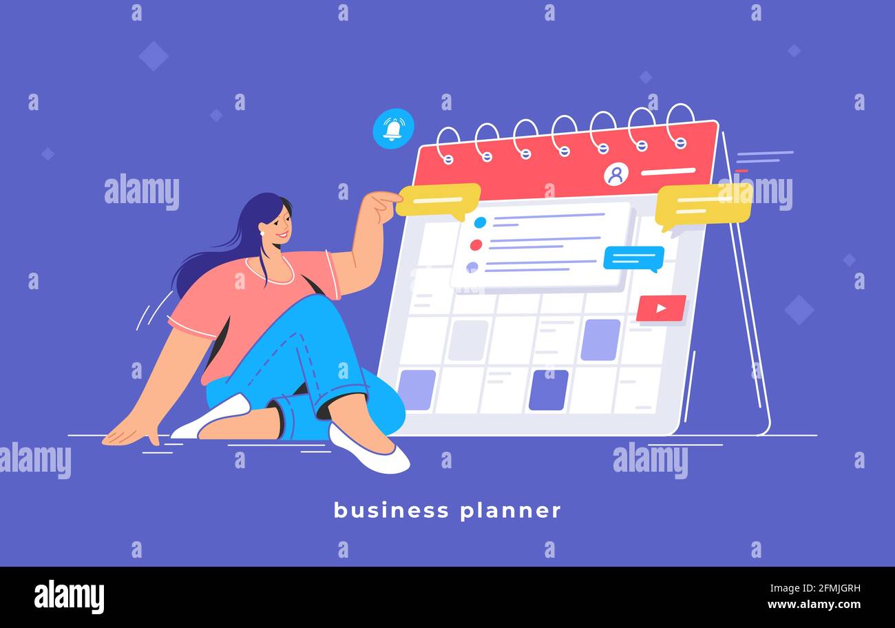 Calendar business planning and daily schedule Stock Vector Image & Art ...