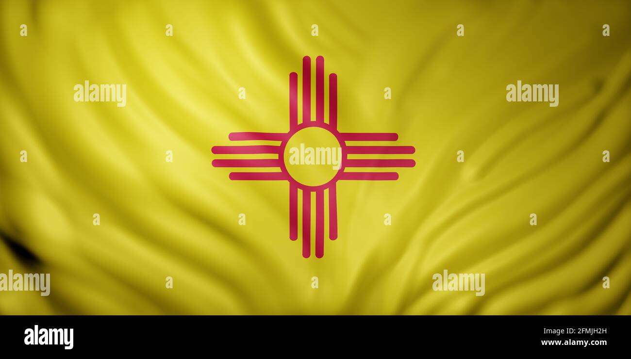Rendering flag state new mexico hi-res stock photography and images - Alamy