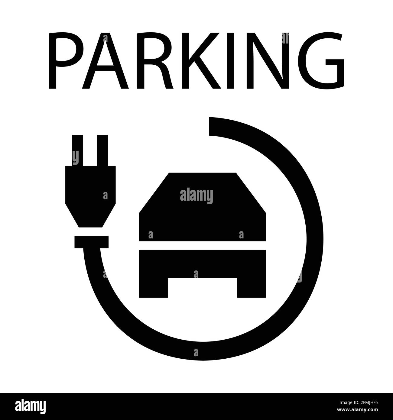 Ev car parking Stock Vector Images - Alamy