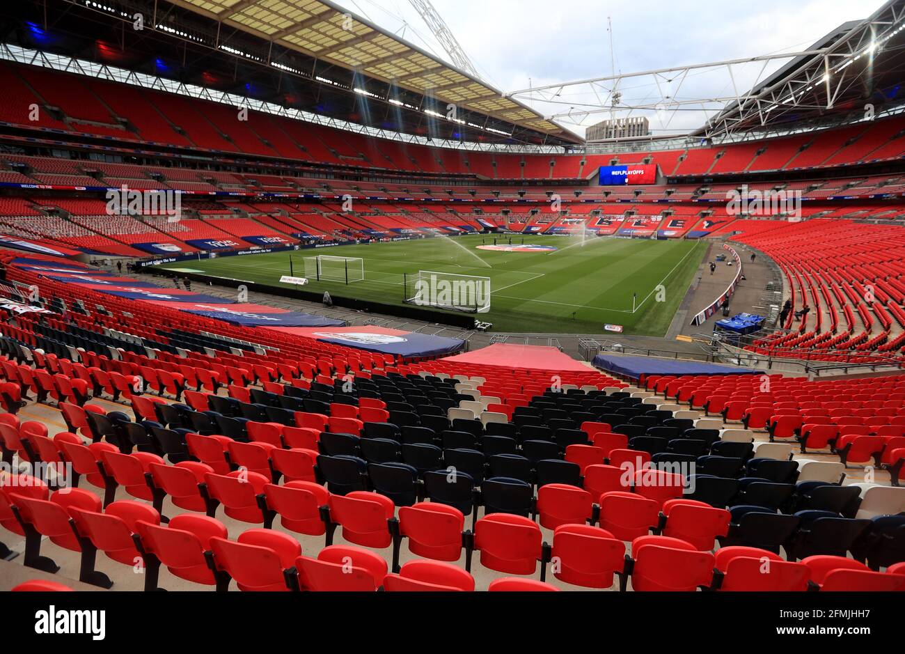 File photo dated 29-06-2020 of an empty Wembley Stadium. Issue date ...