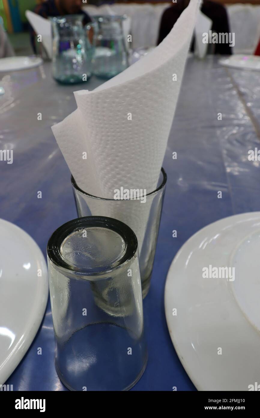 ceramic cup and plate closeup on white background Stock Photo - Alamy