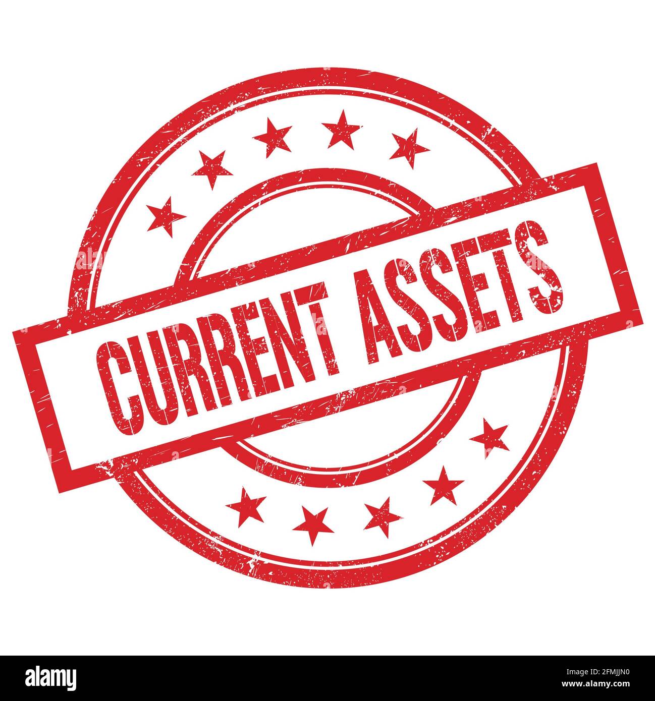 CURRENT ASSETS text written on red round vintage rubber stamp Stock ...