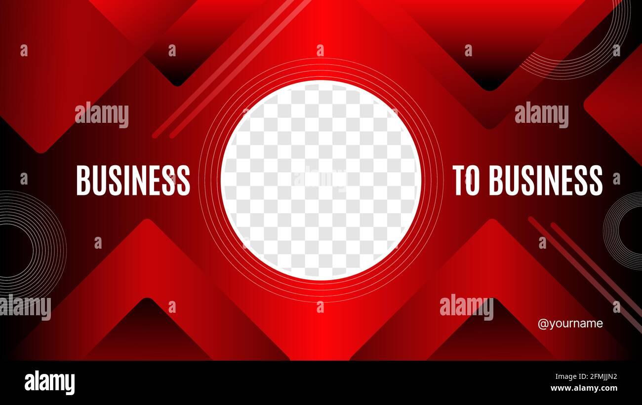 Red Dynamic Business to Business Banner for Social Media. Design Your ...