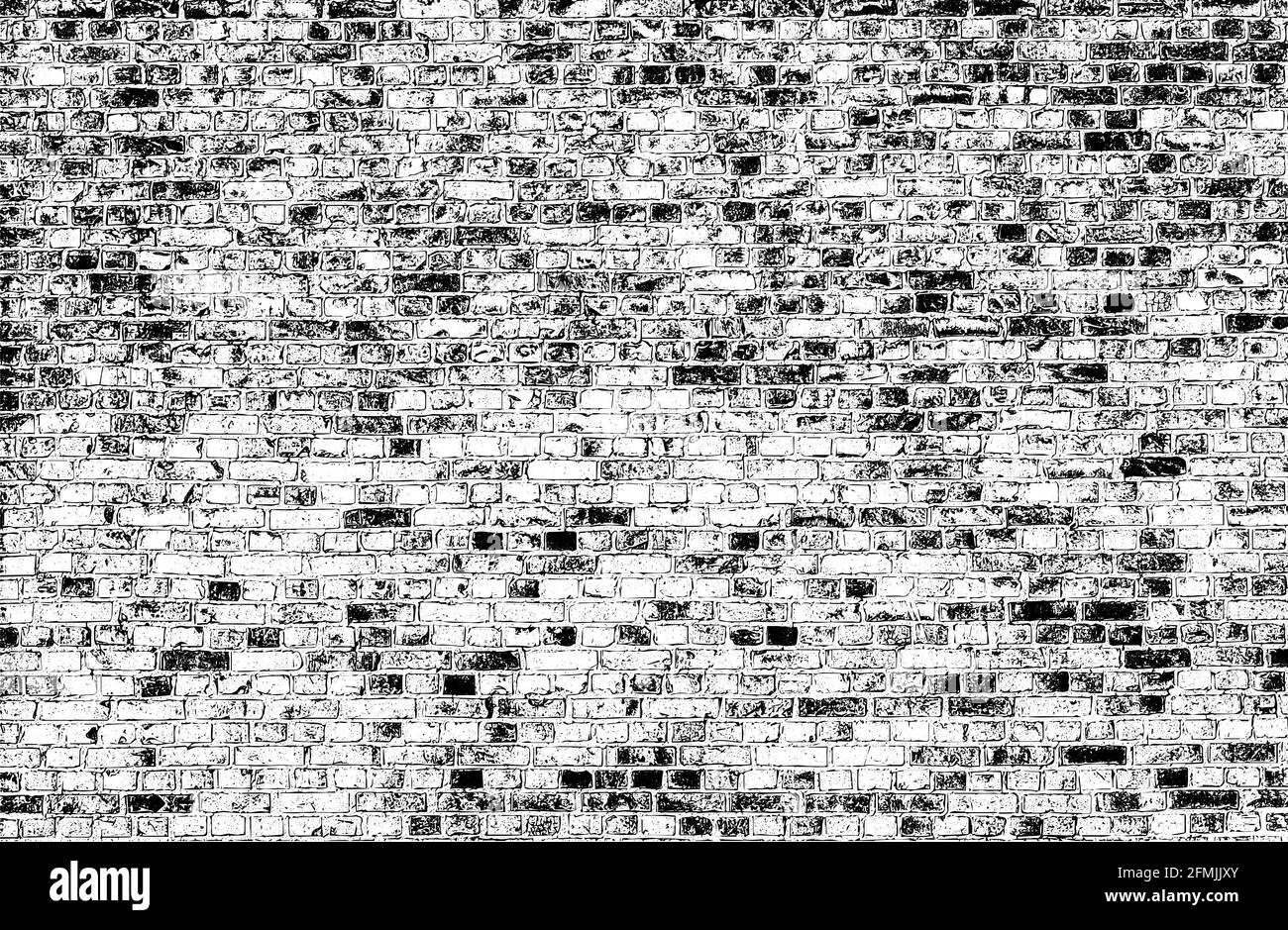 Distressed overlay texture of old brick wall, grunge background ...