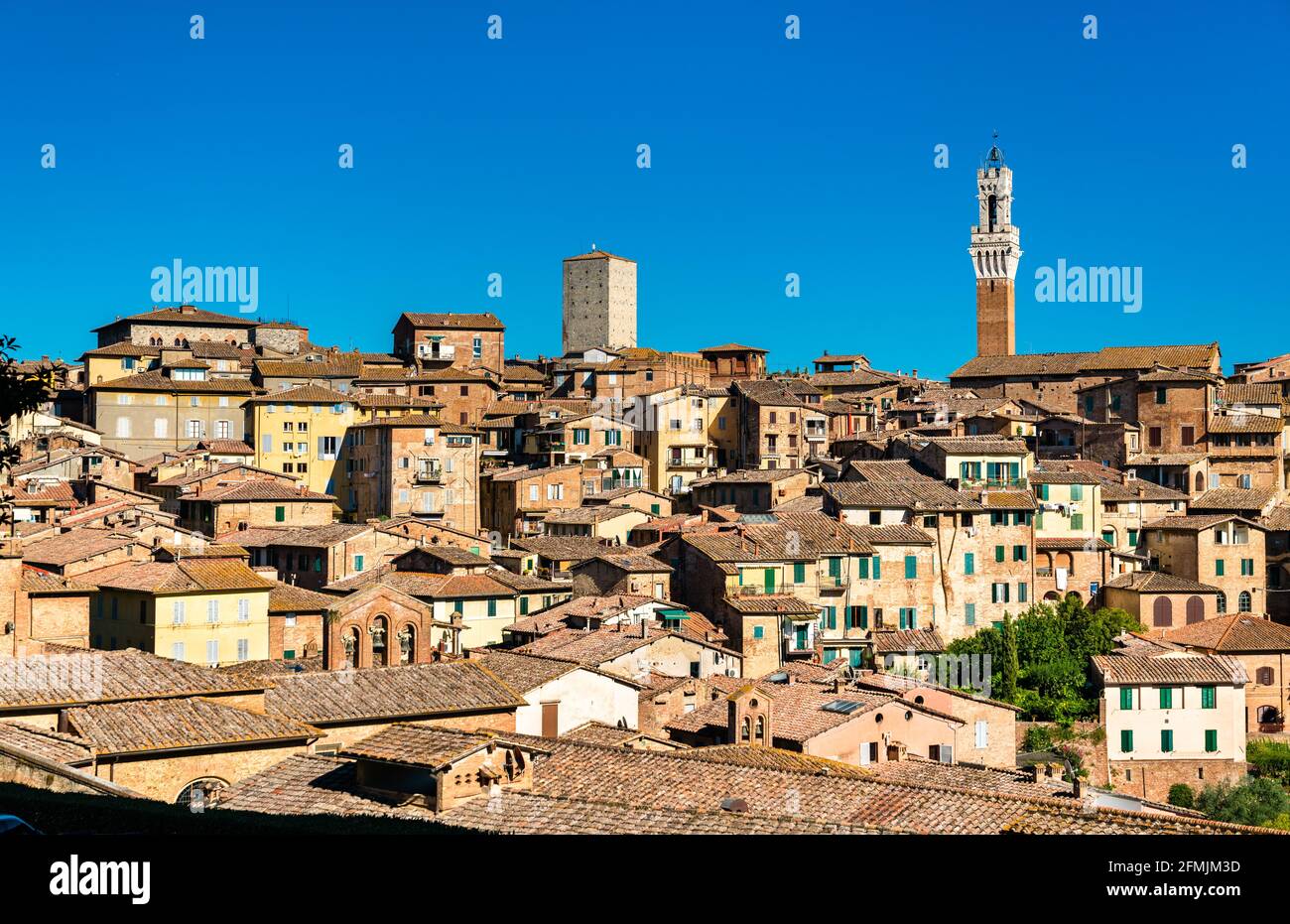 View of the medieval city of Siena in Italy Stock Photo - Alamy