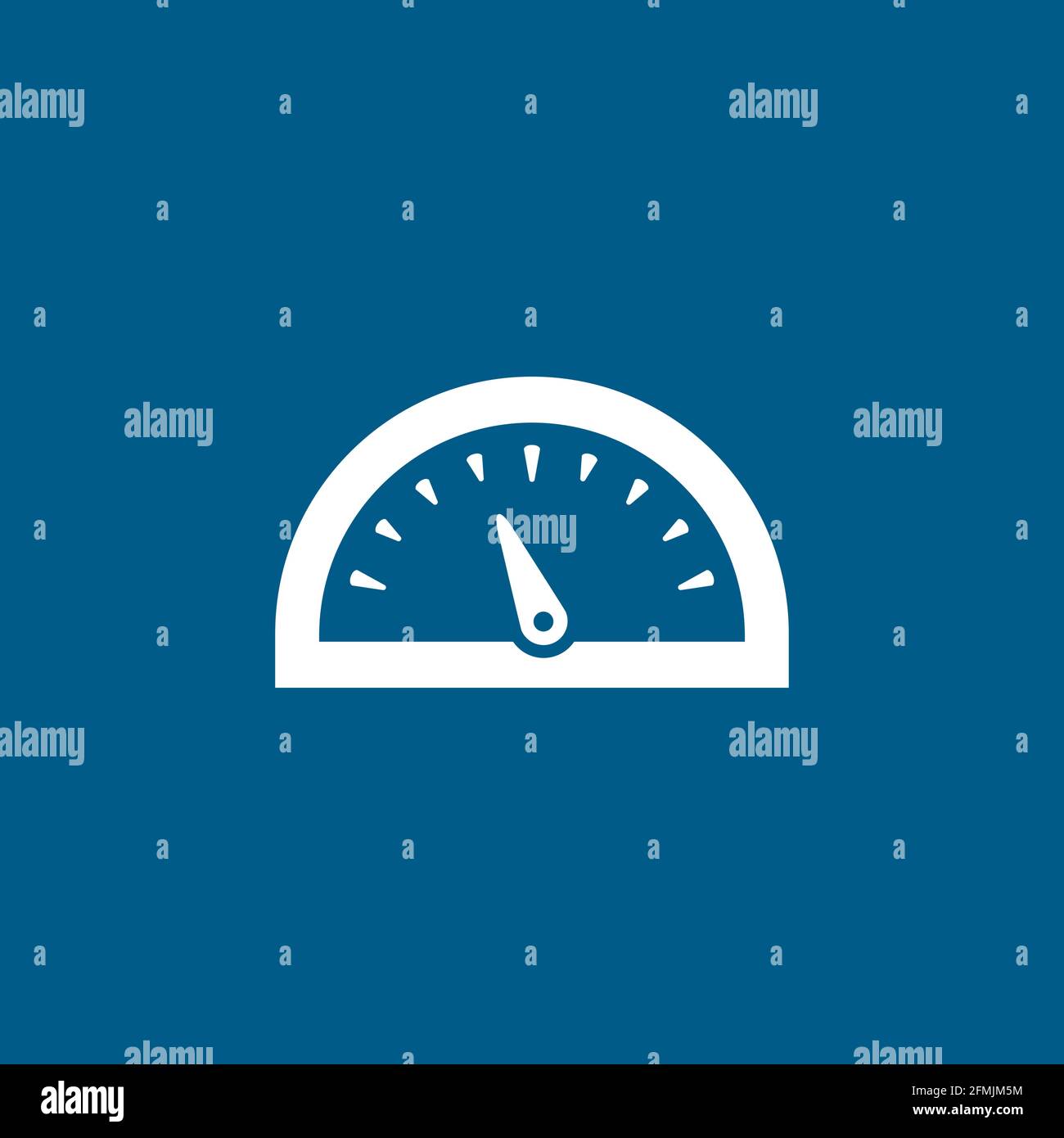 Speedometer Icon On Blue Background. Blue Flat Style Vector ...