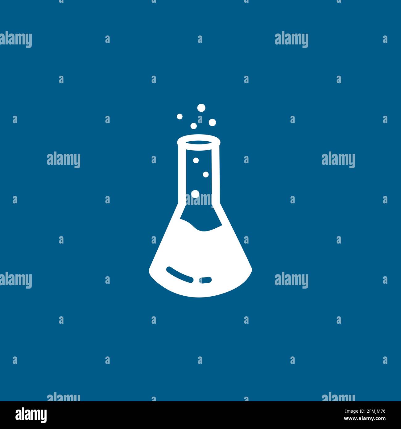 Test tube line blue Stock Vector Images - Alamy