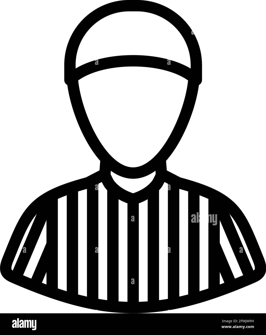 American Football Referee Icon. Editable Bold Outline Design. Vector ...