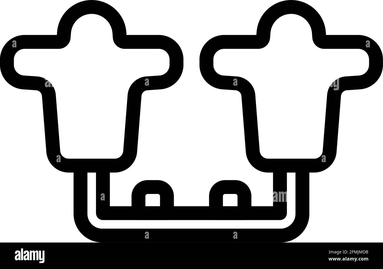 American Football Tackling Sled Icon. Editable Bold Outline Design ...