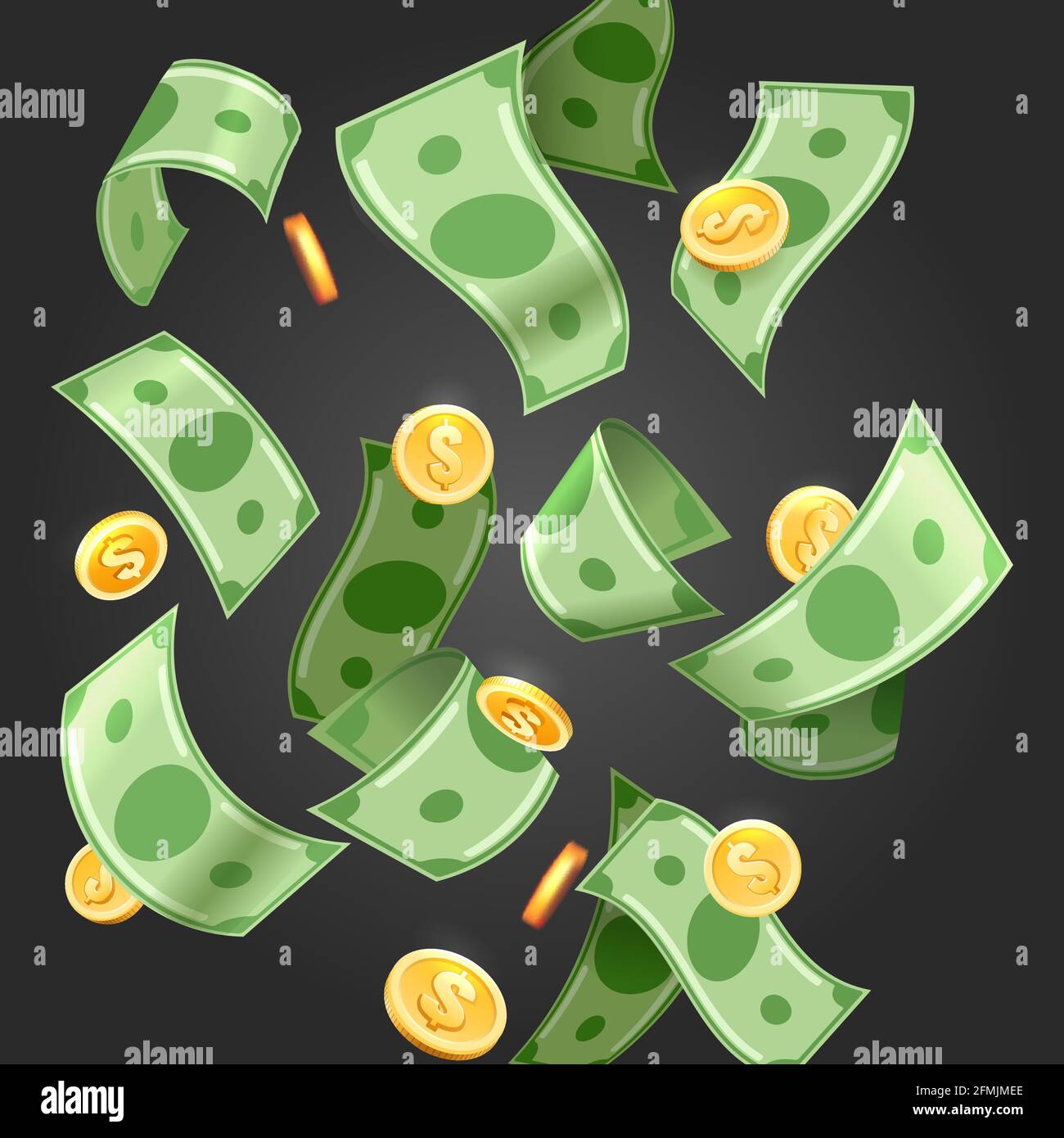 Dollar falling rain background Stock Vector Image & Art - Alamy