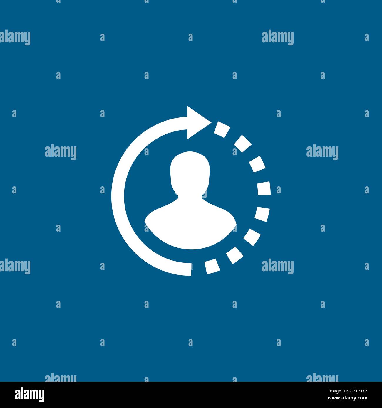 Support Icon On Blue Background. Blue Flat Style Vector Illustration ...