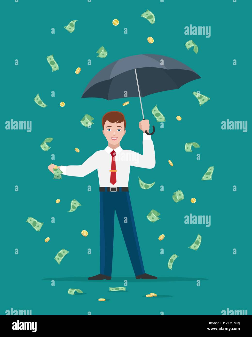 Raining cash Stock Vector Images - Alamy