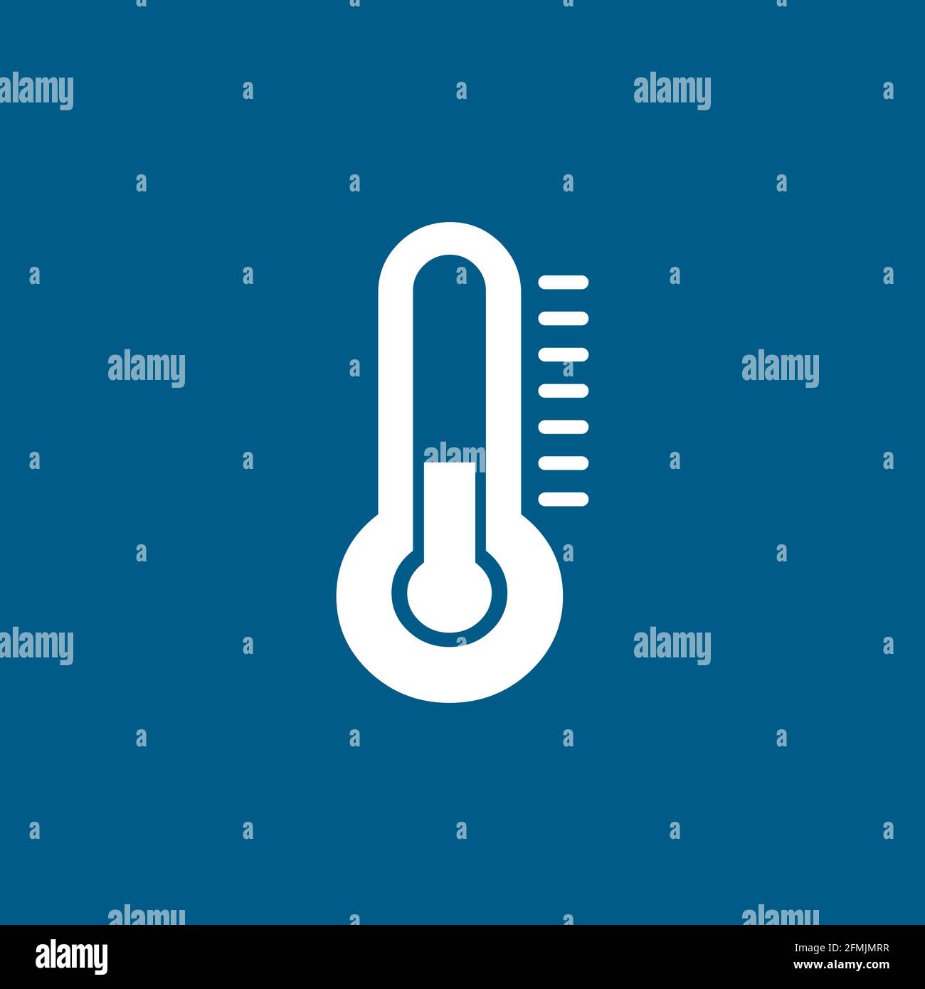 Thermometers Icon On Blue Background. Blue Flat Style Vector ...