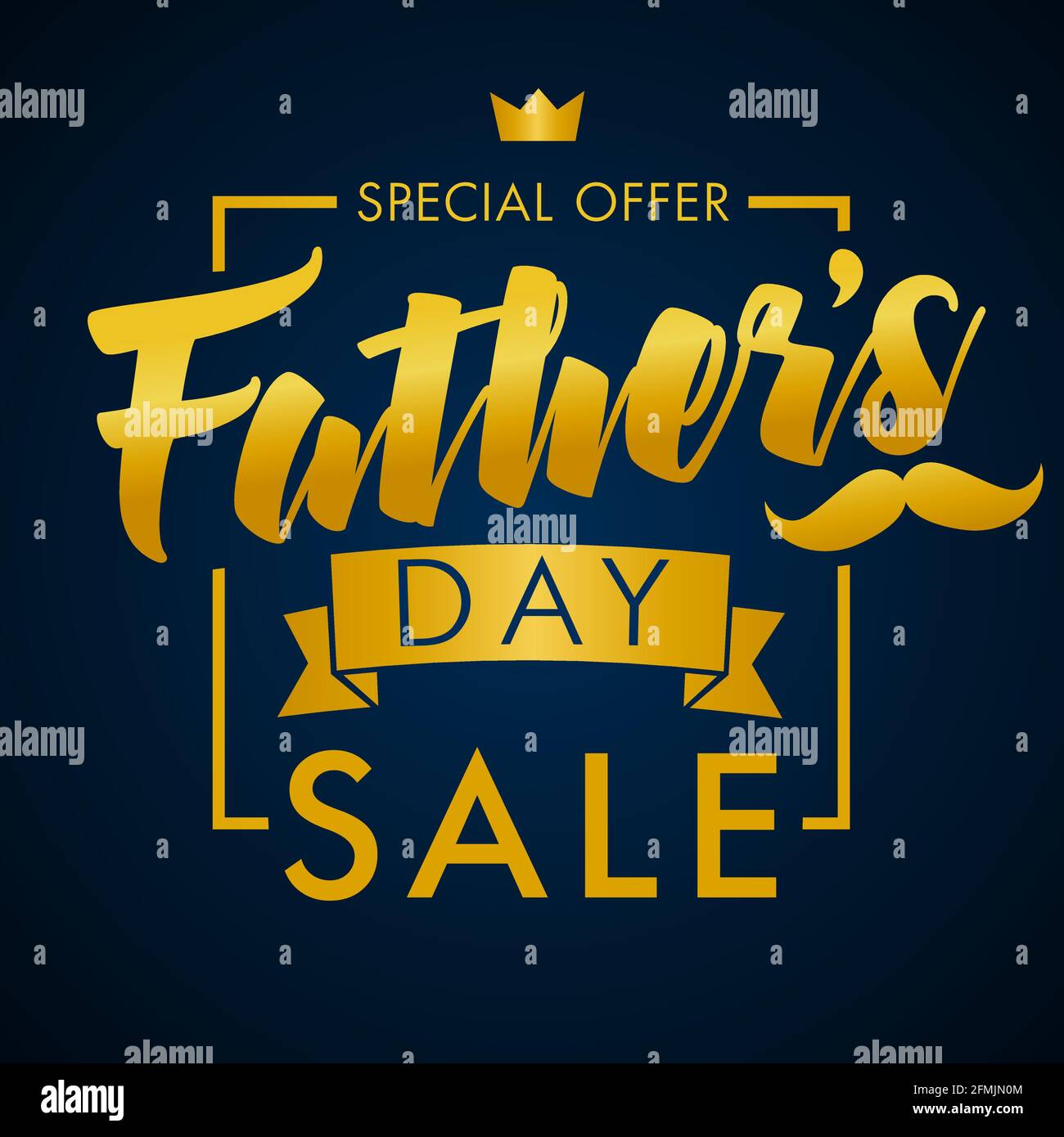 Happy father's day white, gold and dark blue colored postcard. Happy ...