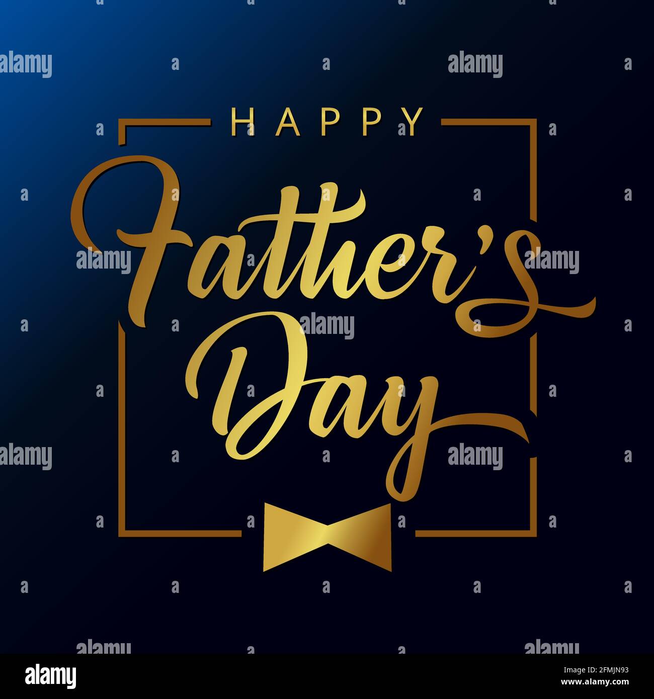 Happy father's day blue, white and gold colors postcard. Happy Fathers ...
