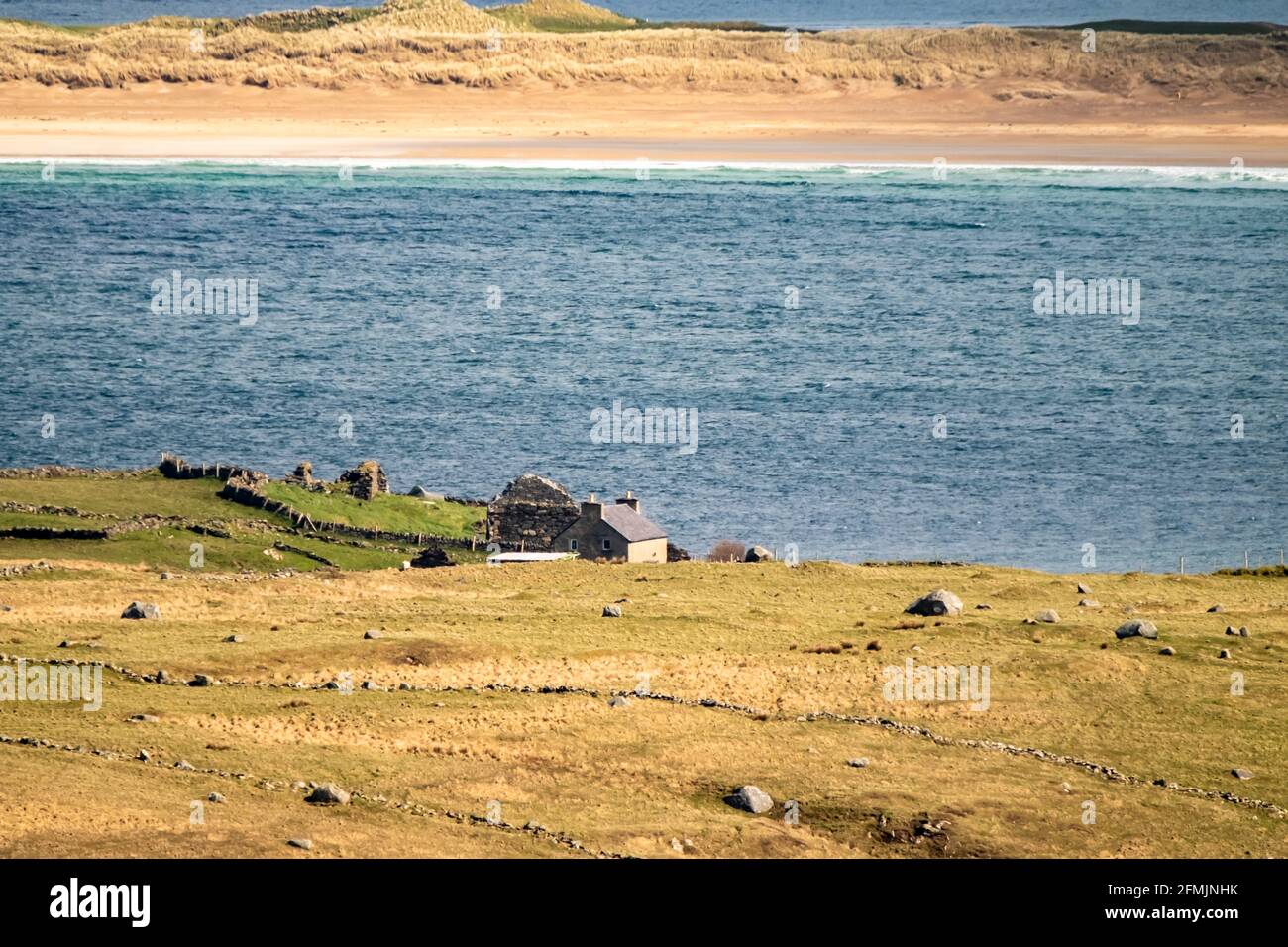 The historic ,omk remains on the Island of Inishkeel by Portnoo in ...