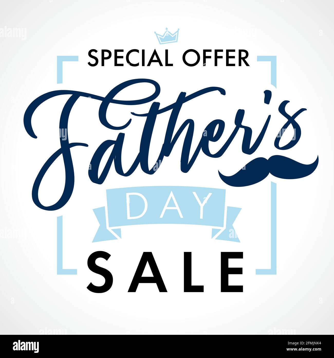 Happy father's day white, black and blue colored postcard. Happy ...