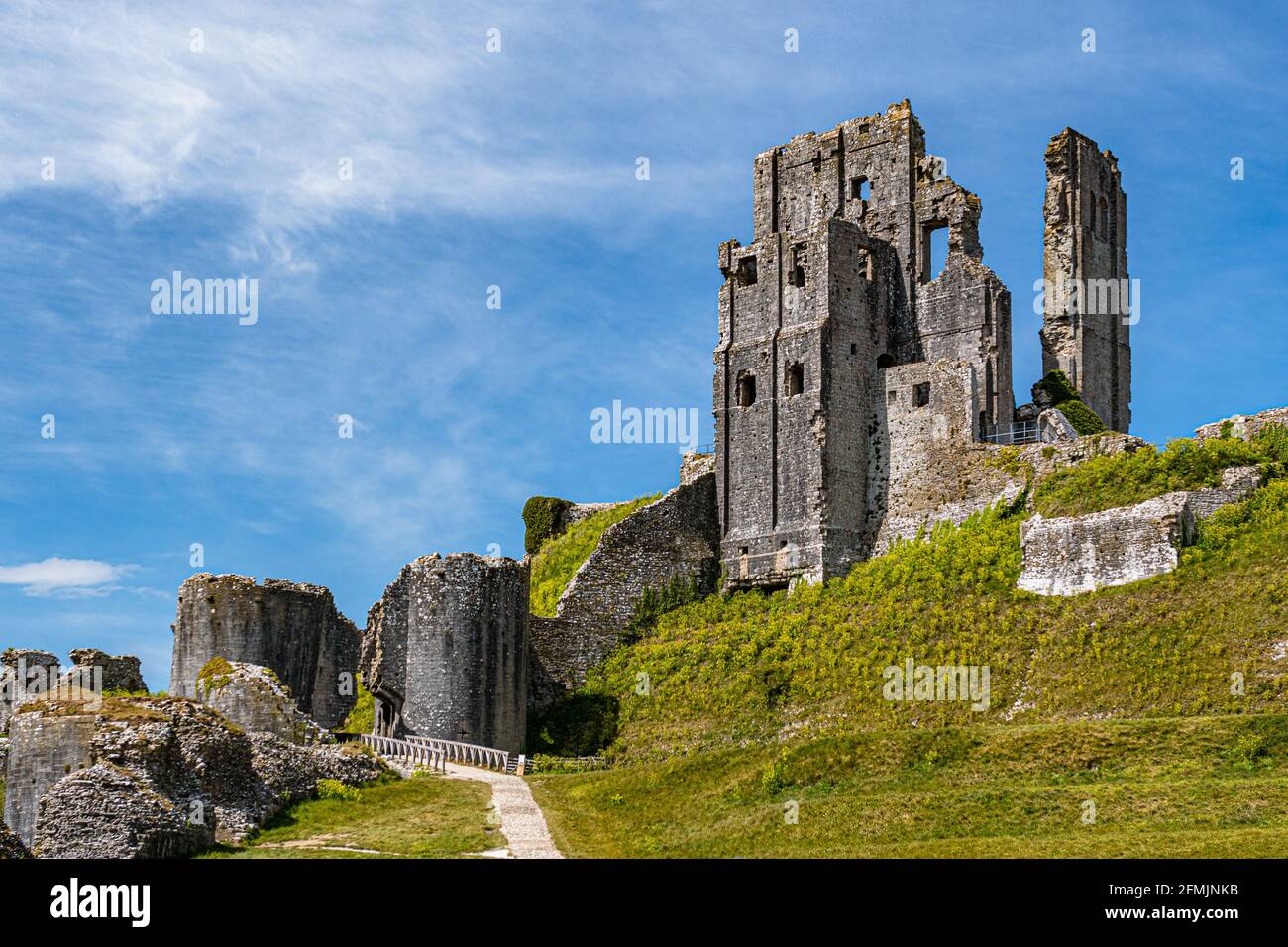 Fortification William The Conqueror Purbeck Hills Corfe Castle High ...