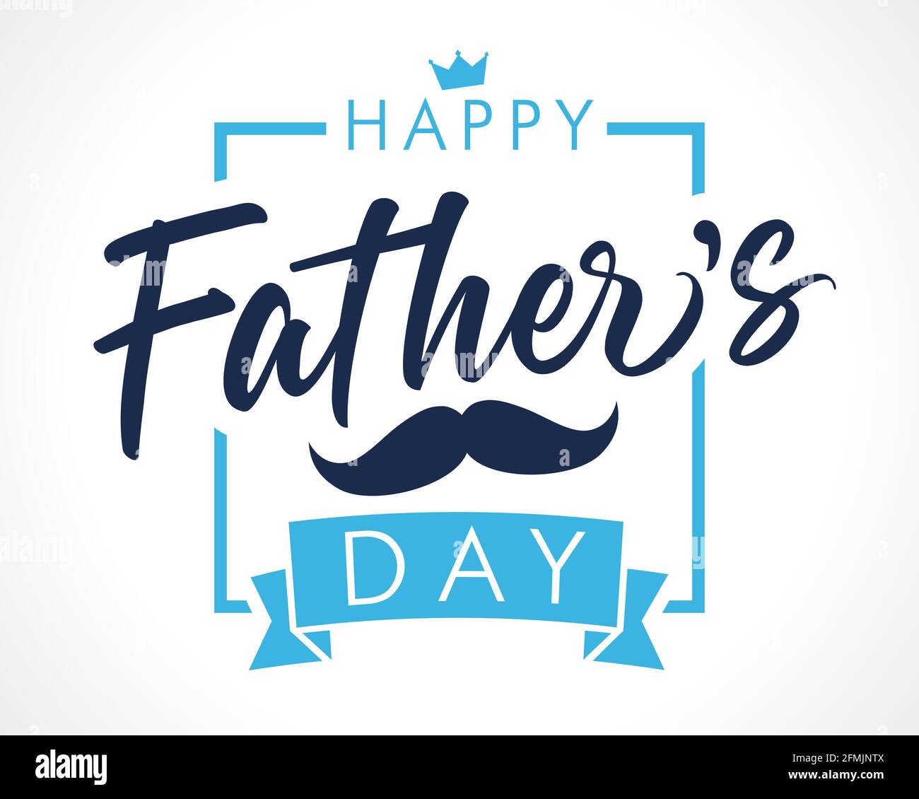 Happy father's day blue, black and white colors postcard. Happy Fathers ...