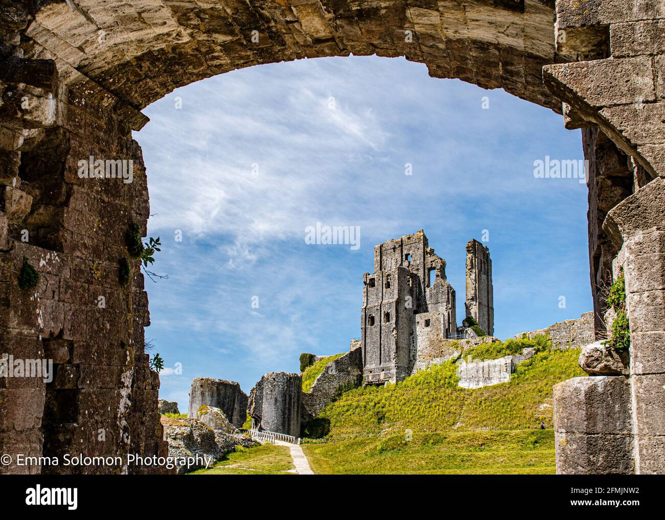 Fortification William The Conqueror Purbeck Hills Corfe Castle High ...