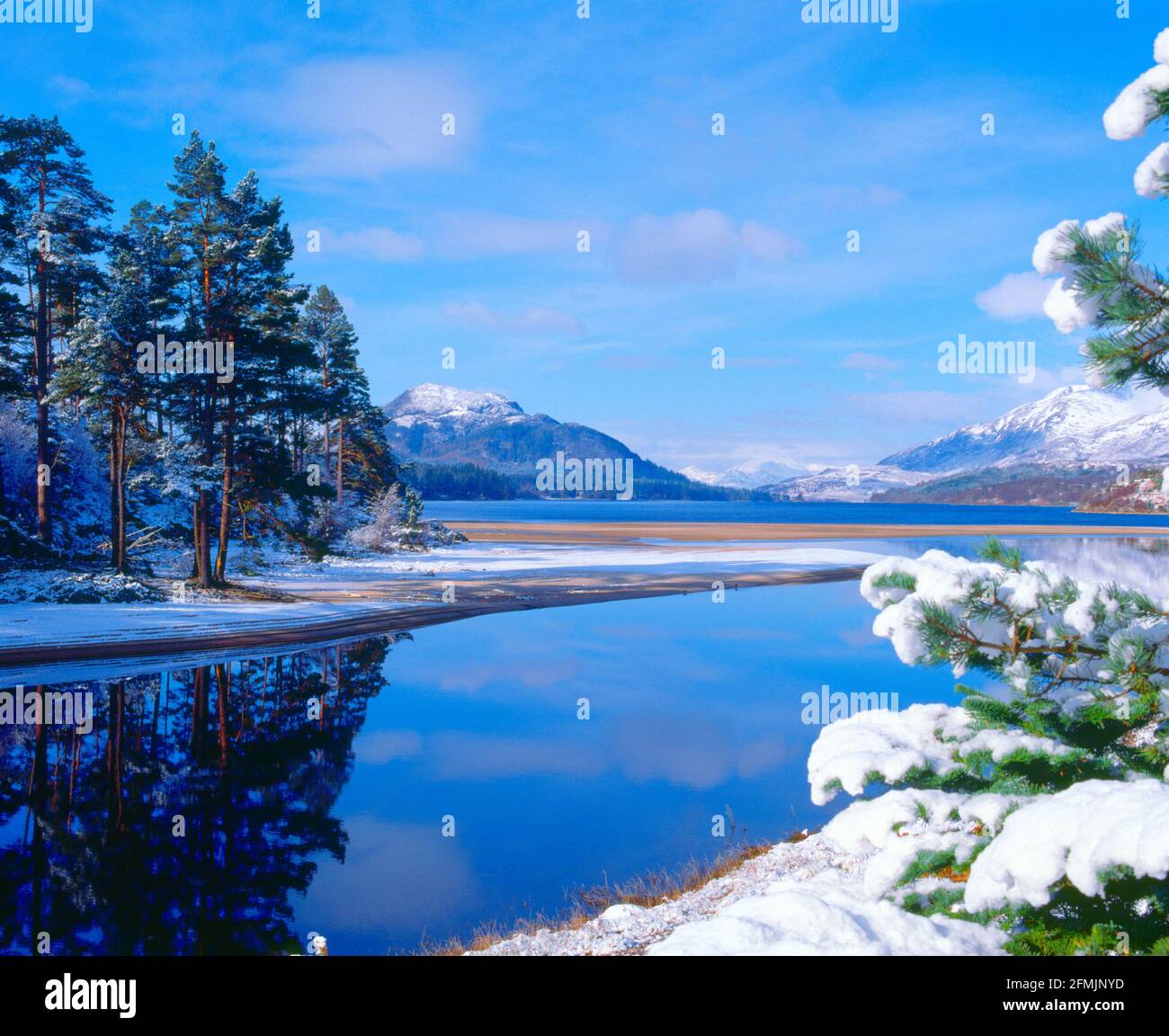 UK, Scotland, Highlands, Loch Laggan, winter scene Stock Photo - Alamy