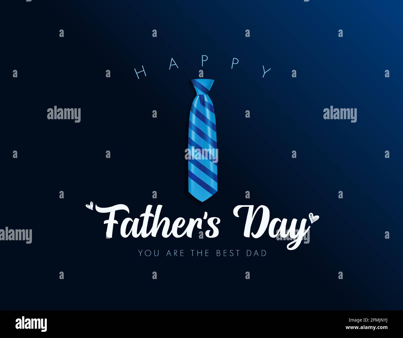 Happy Fathers Day calligraphy greeting card blue colors for best dad ...