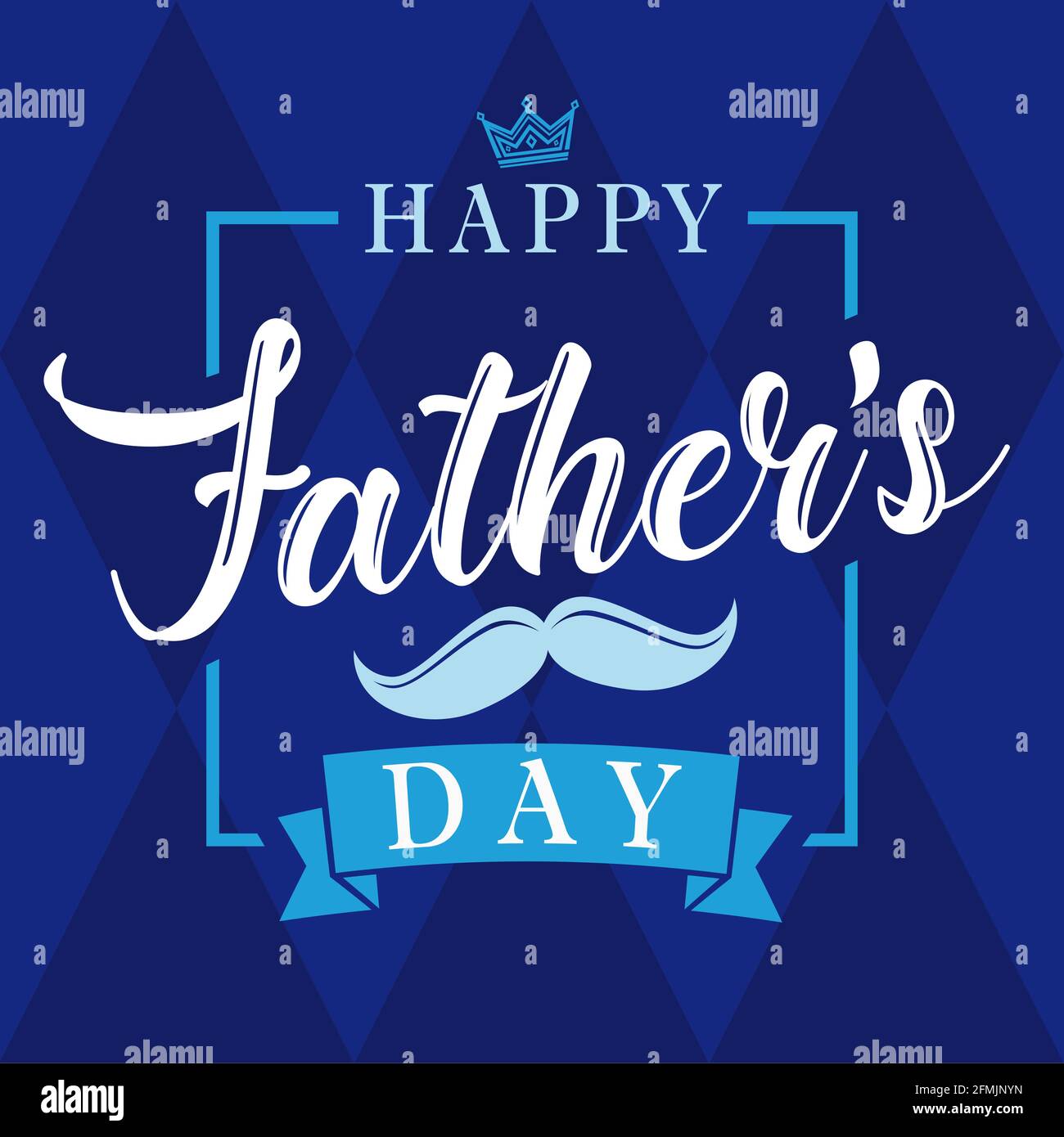 Happy father's day blue, black and white colors postcard. Happy Fathers ...