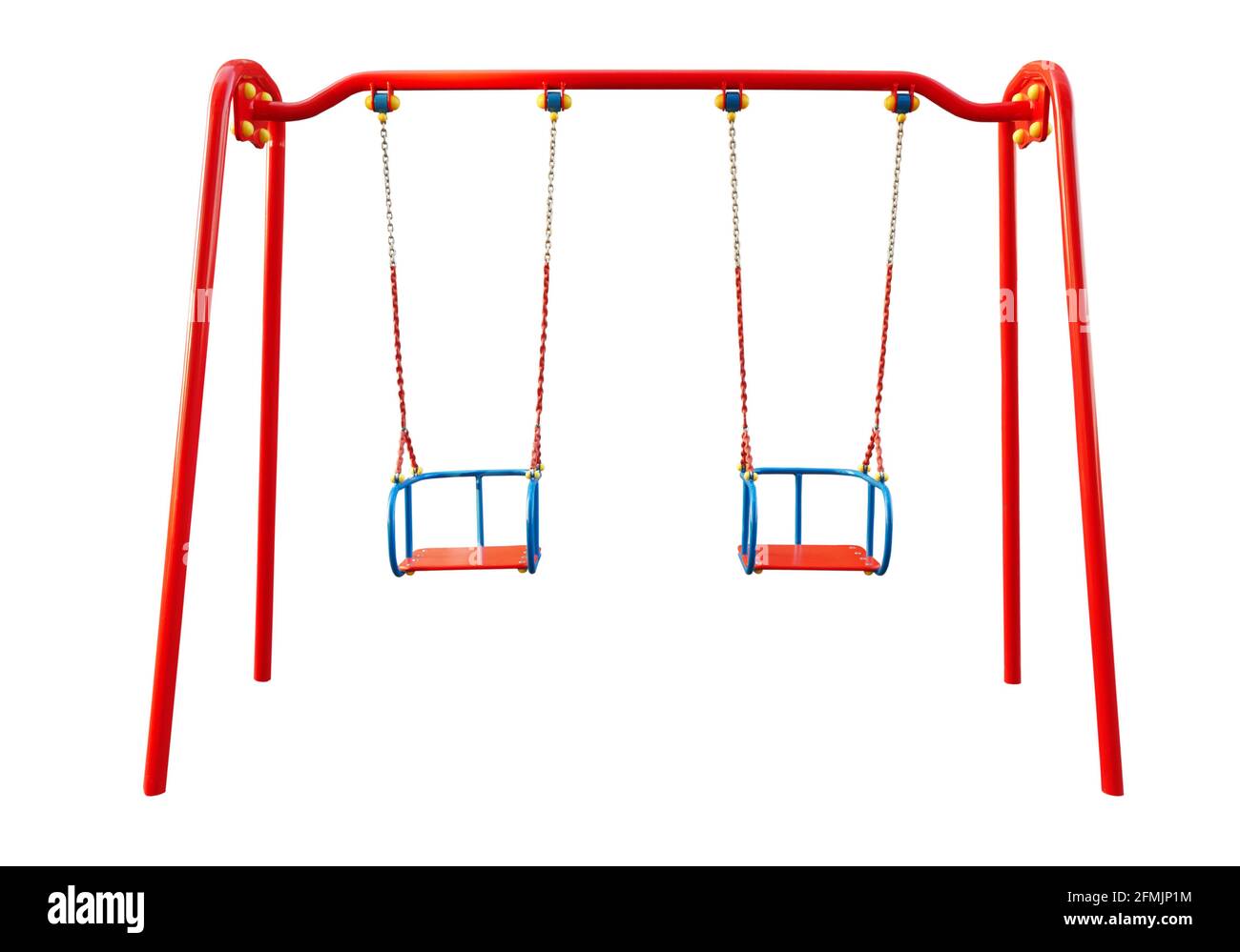 Child's swing isolated on a white background Stock Photo - Alamy