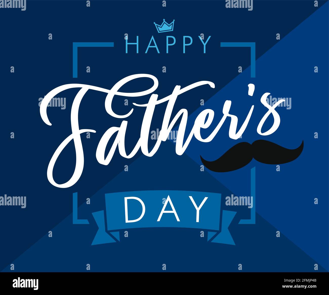 Happy father's day blue, black and white colors postcard. Happy Fathers ...