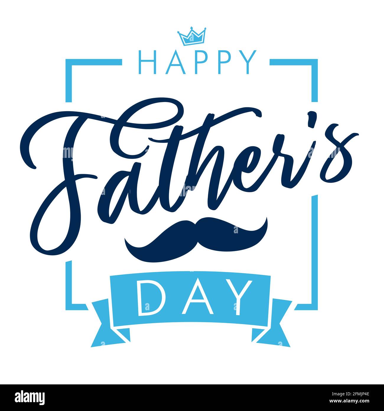 Happy father's day blue, black and white colors postcard. Happy Fathers ...