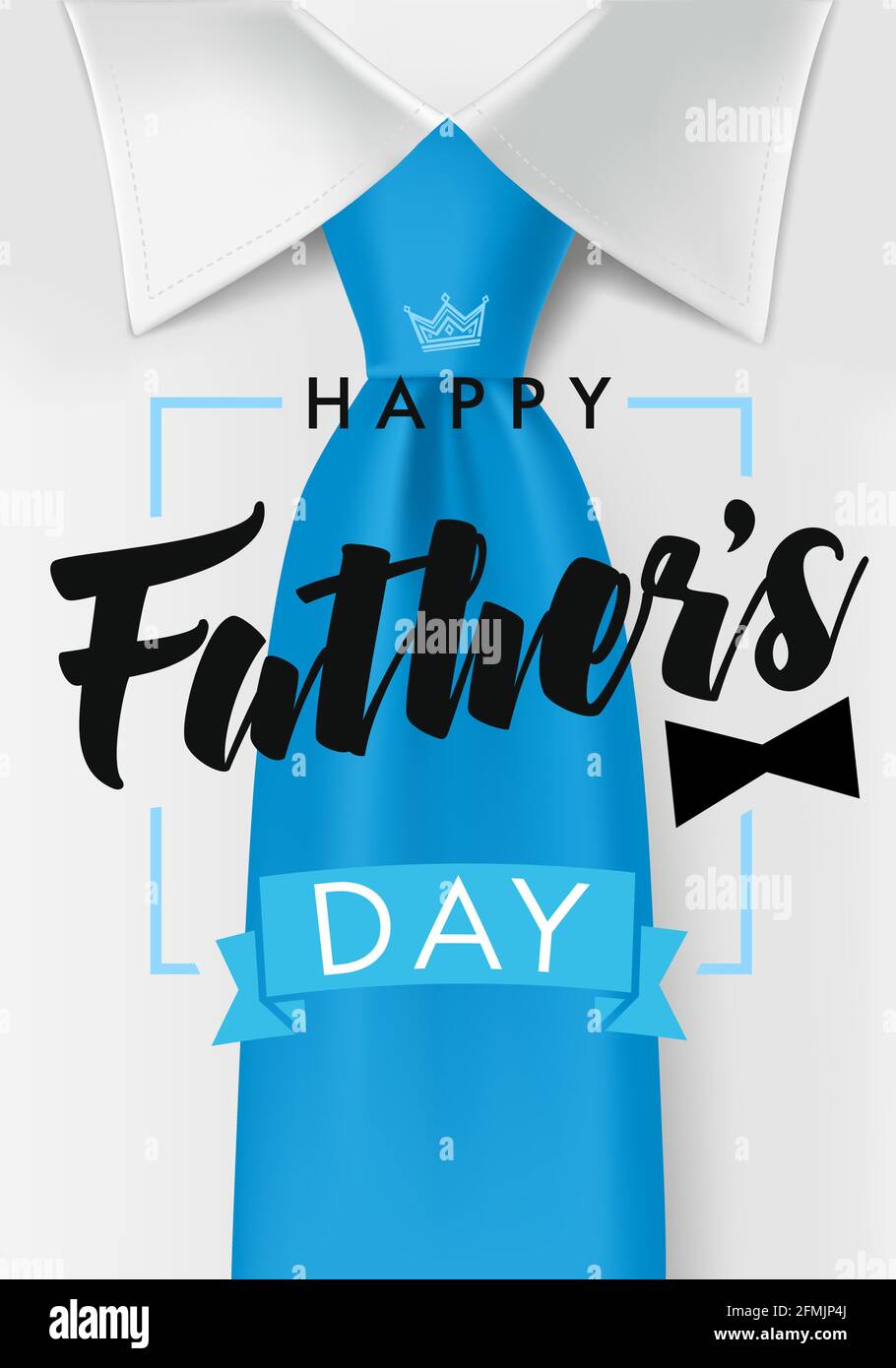Happy father's day white, black and blue colored postcard. Happy ...
