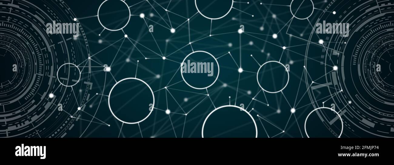 Illustration of a virtual network concept Stock Photo - Alamy