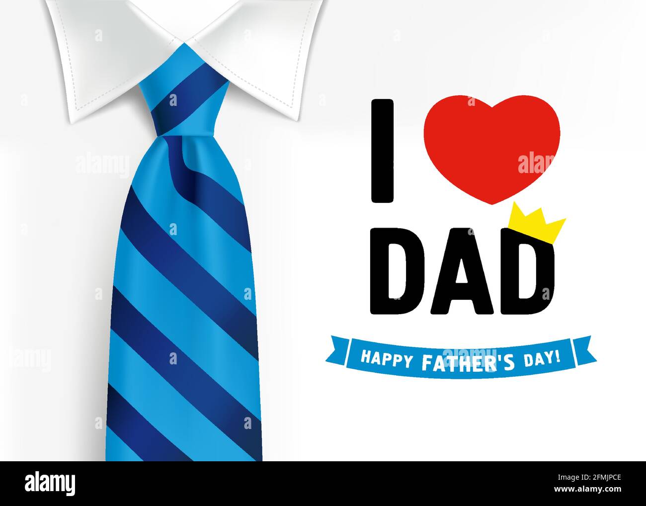 Happy father's day white, black and blue colored postcard. Happy ...