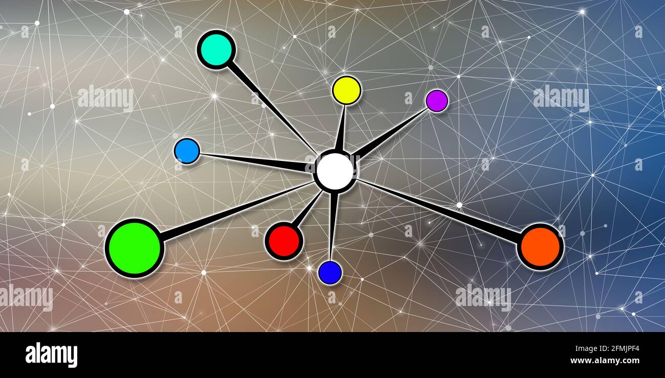 Illustration of a network concept Stock Photo - Alamy