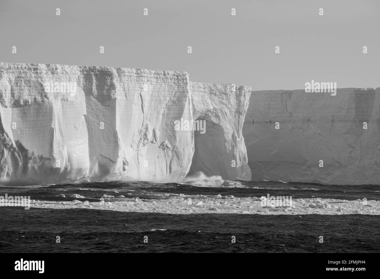 Antarctica, Southern Ocean. Sheer ice wall of Tabular Iceberg, C28B ...