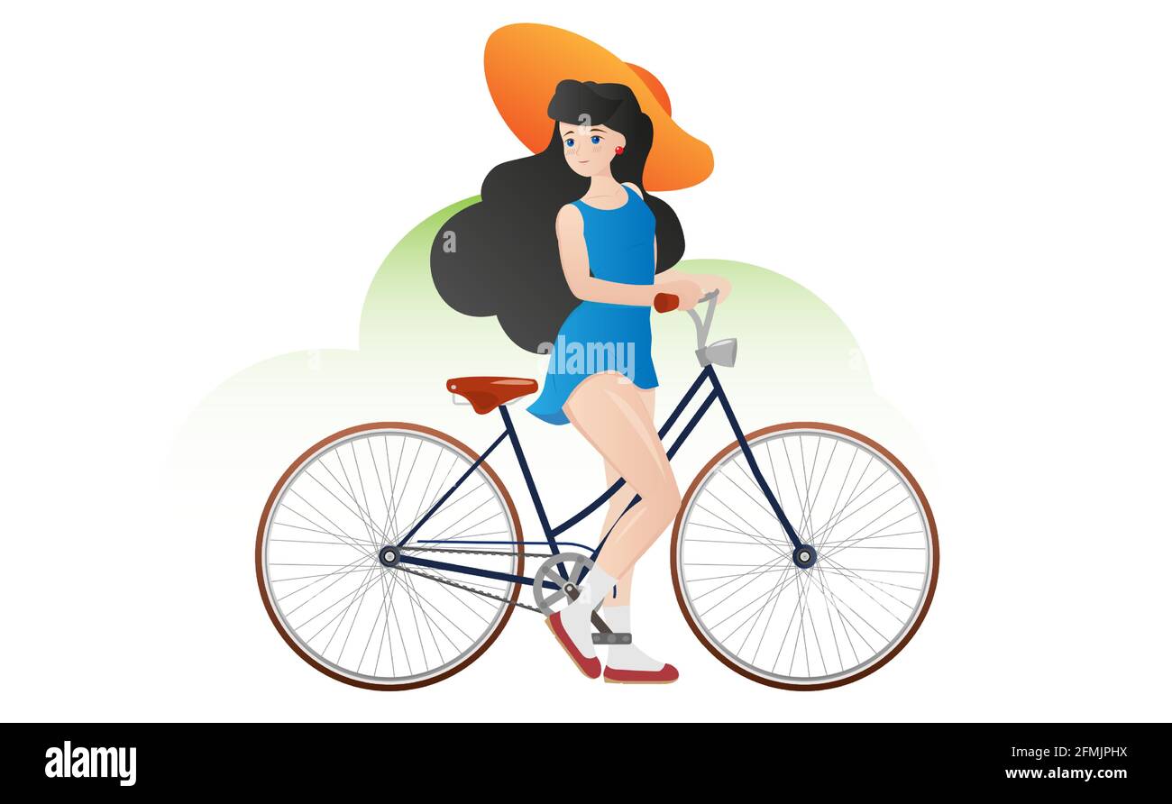 Female Cyclist Clipart