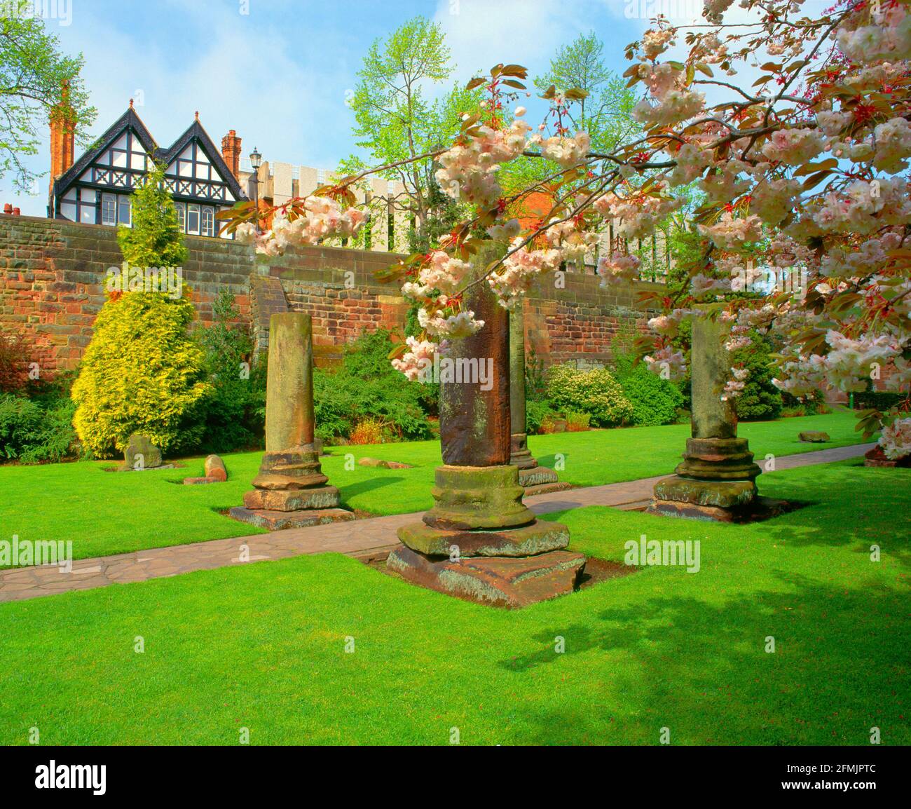 UK, England, Cheshire, Chester, city centre, roman baths Stock Photo ...