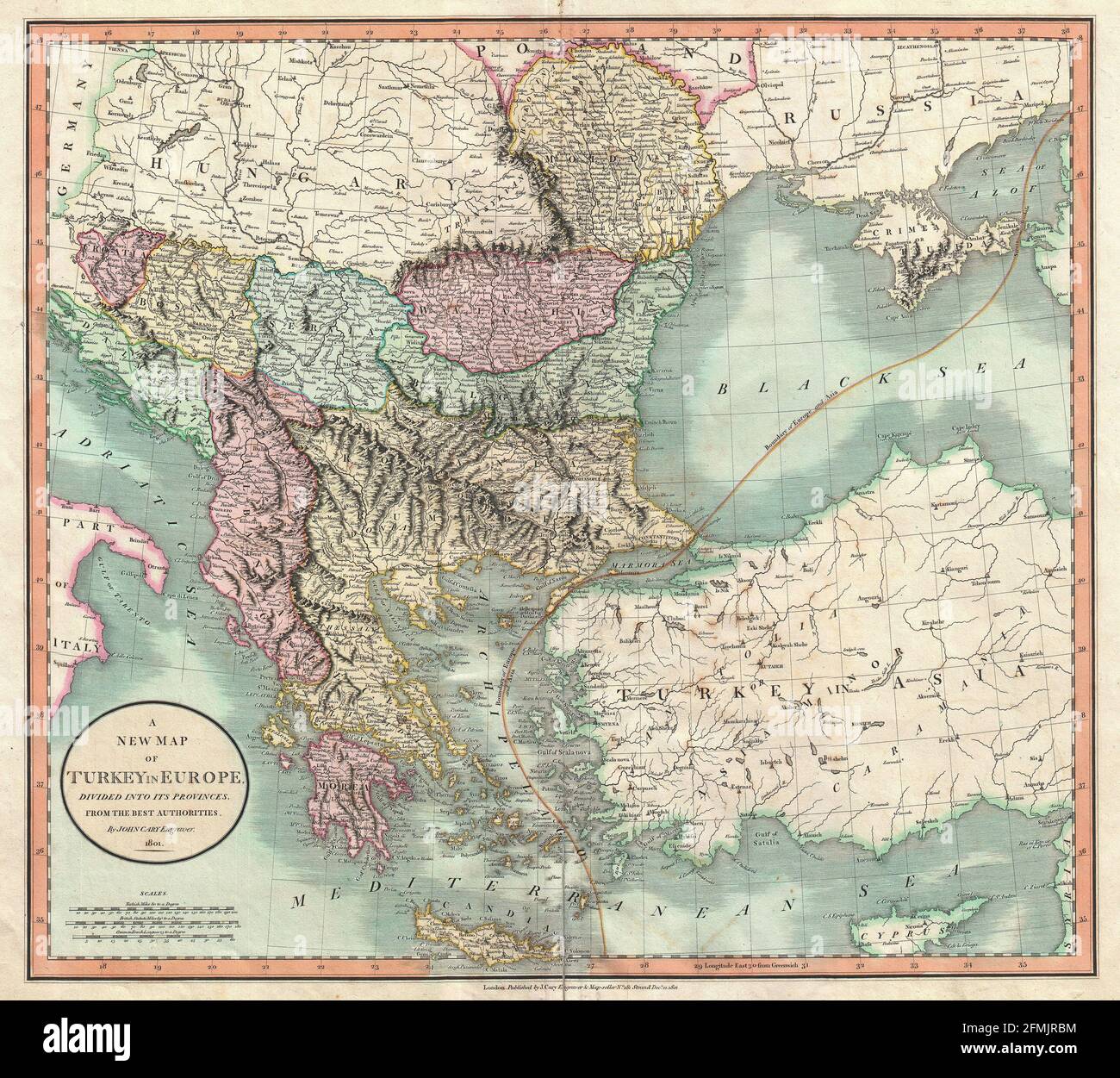 Vintage copper engraved map of Balkans from 19th century. All maps are ...