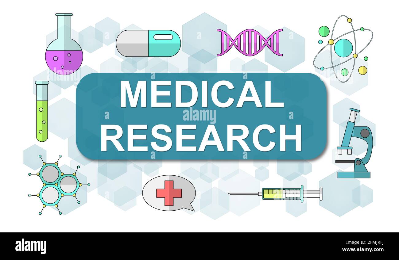 Illustration of a medical research concept Stock Photo - Alamy