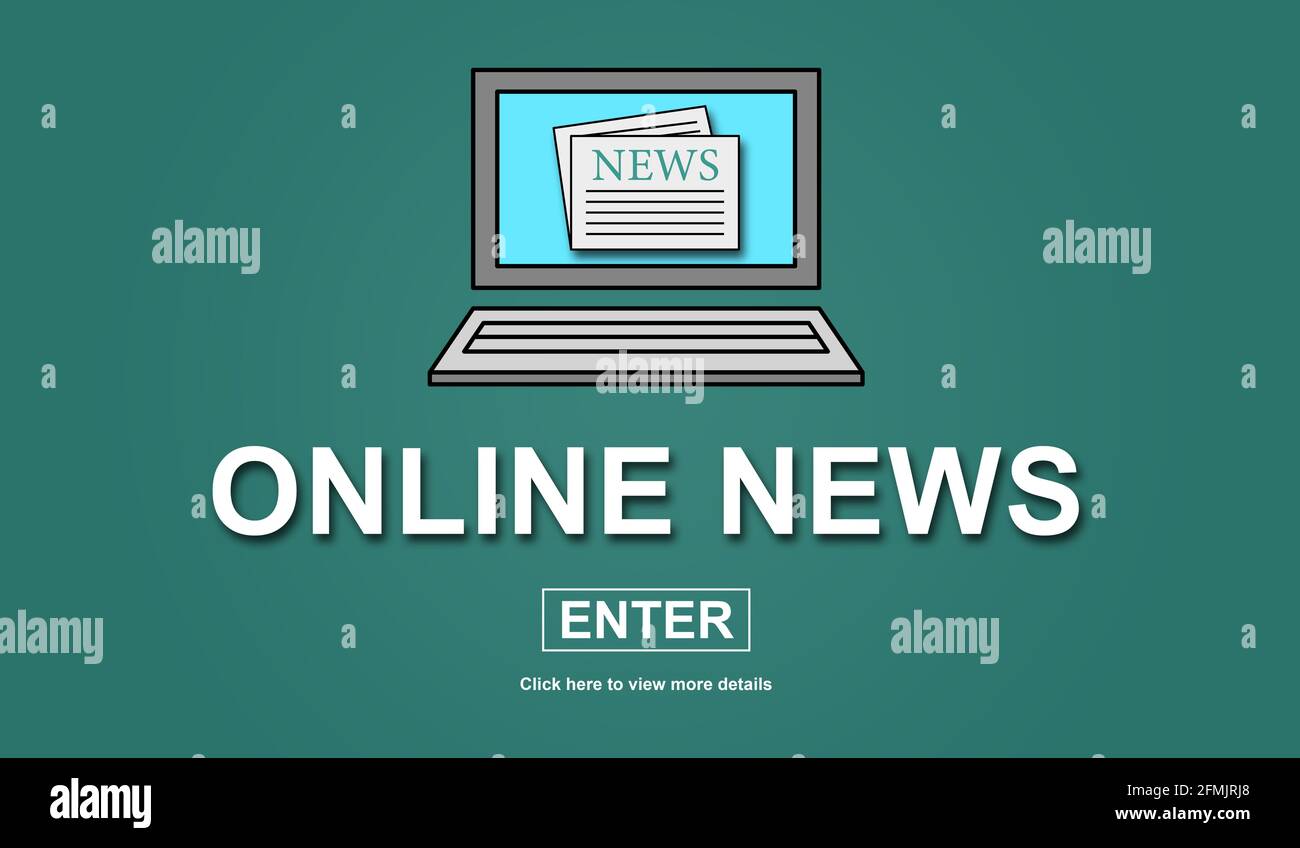 Illustration of an online news concept Stock Photo - Alamy