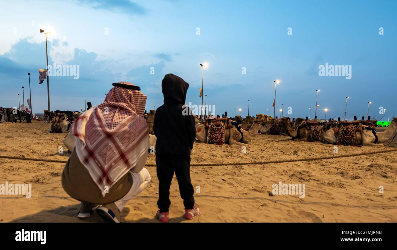 Dubai desert night safari hi-res stock photography and images - Alamy