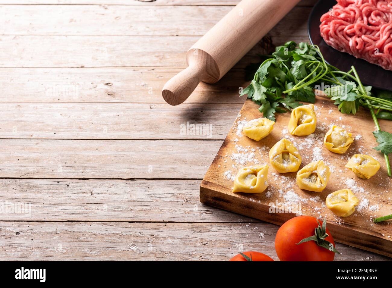 Uncooked pelmeni dumplings on hi-res stock photography and images - Alamy
