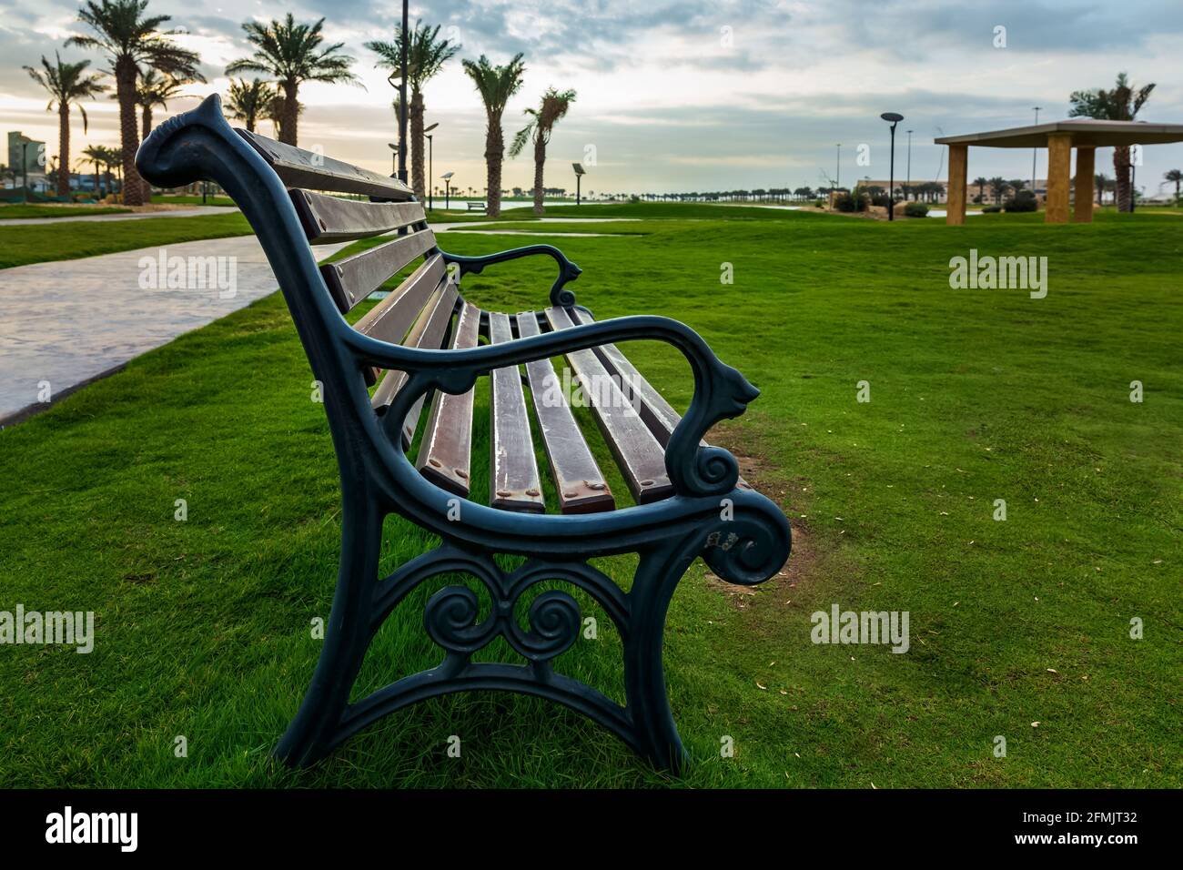 Beautiful Modon Lake Morning view-Dammam Saudi Arabia Stock Photo - Alamy