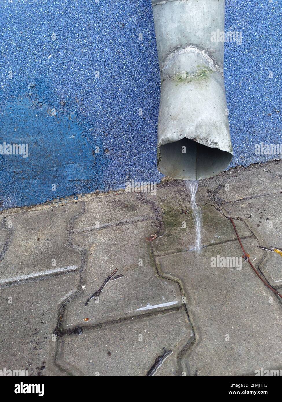 Blue pipe in ground hi-res stock photography and images - Alamy