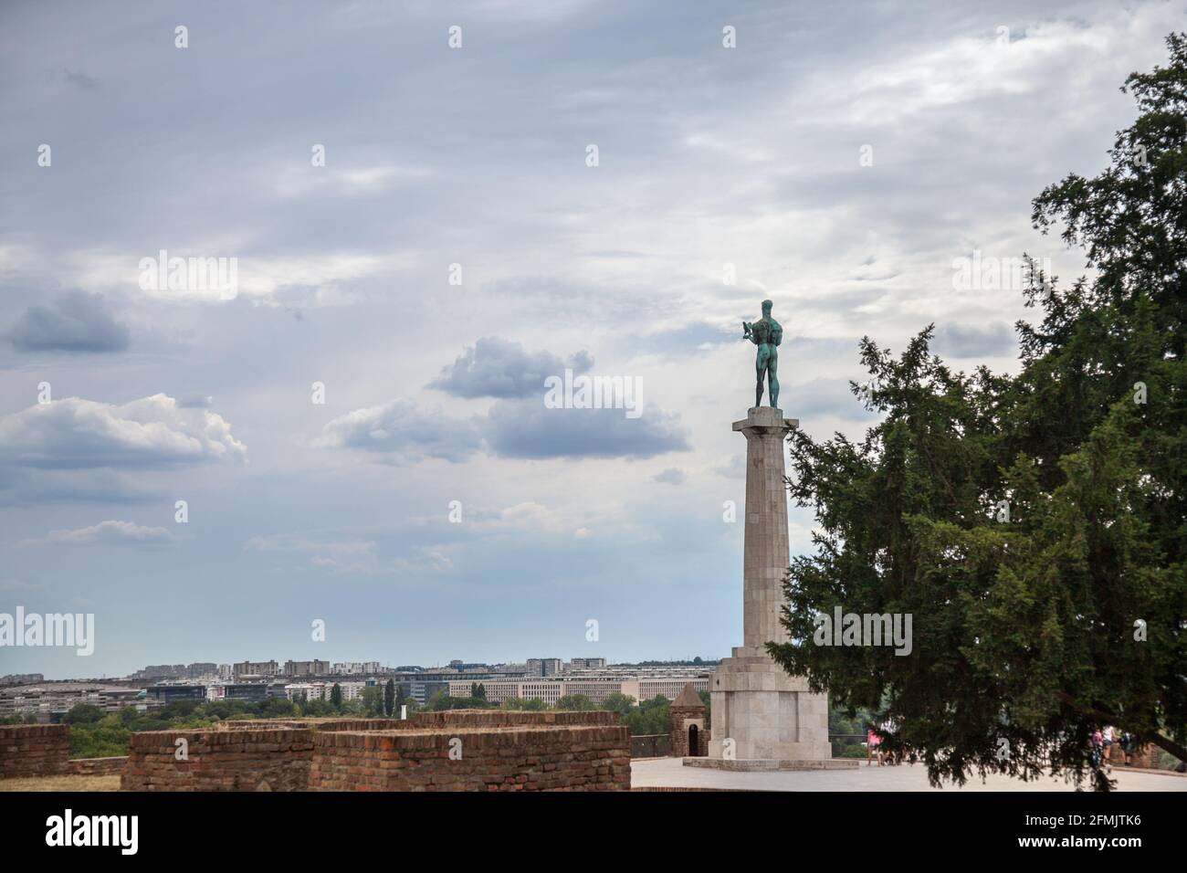 Picture of the iconic victory statue seen on Belgrade's fortress ...