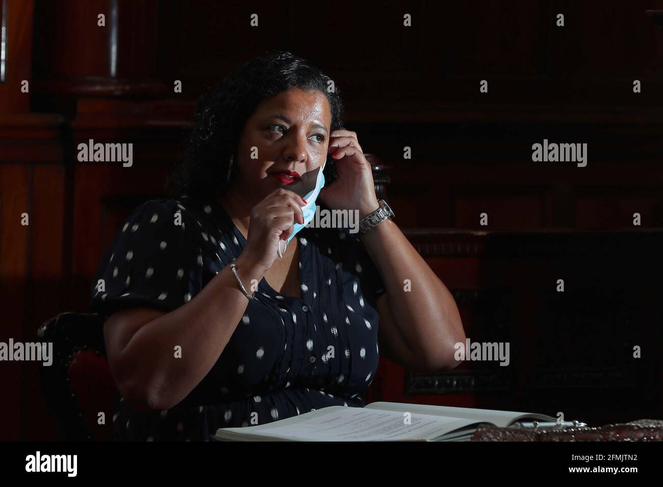 Newly elected Mayor of Liverpool Joanne Anderson during her swearing in ...