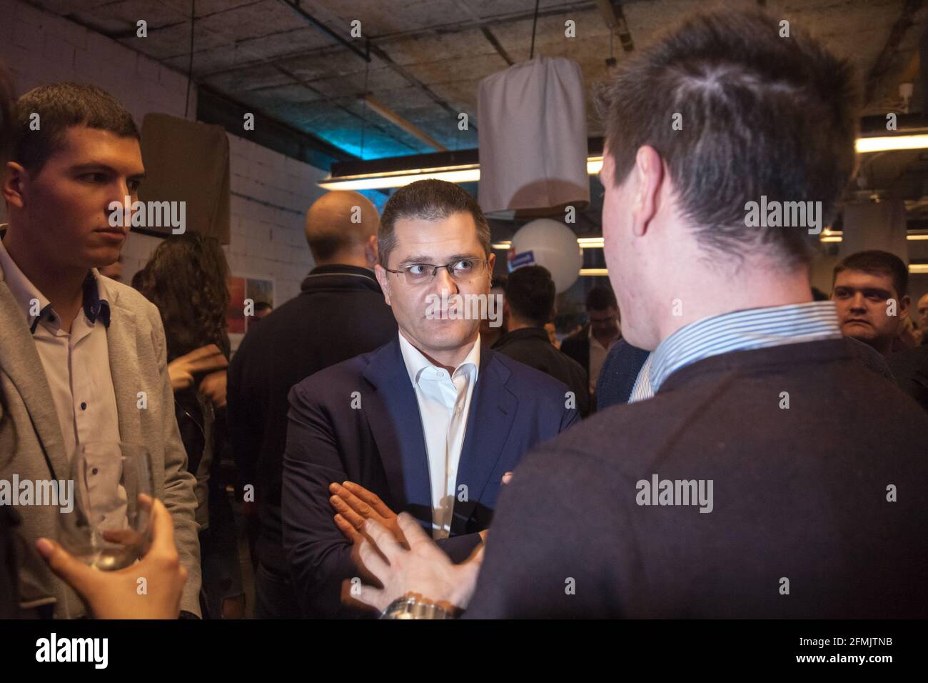 Picture of Vuk Jeremic during a rally for the 2017 presidential ...