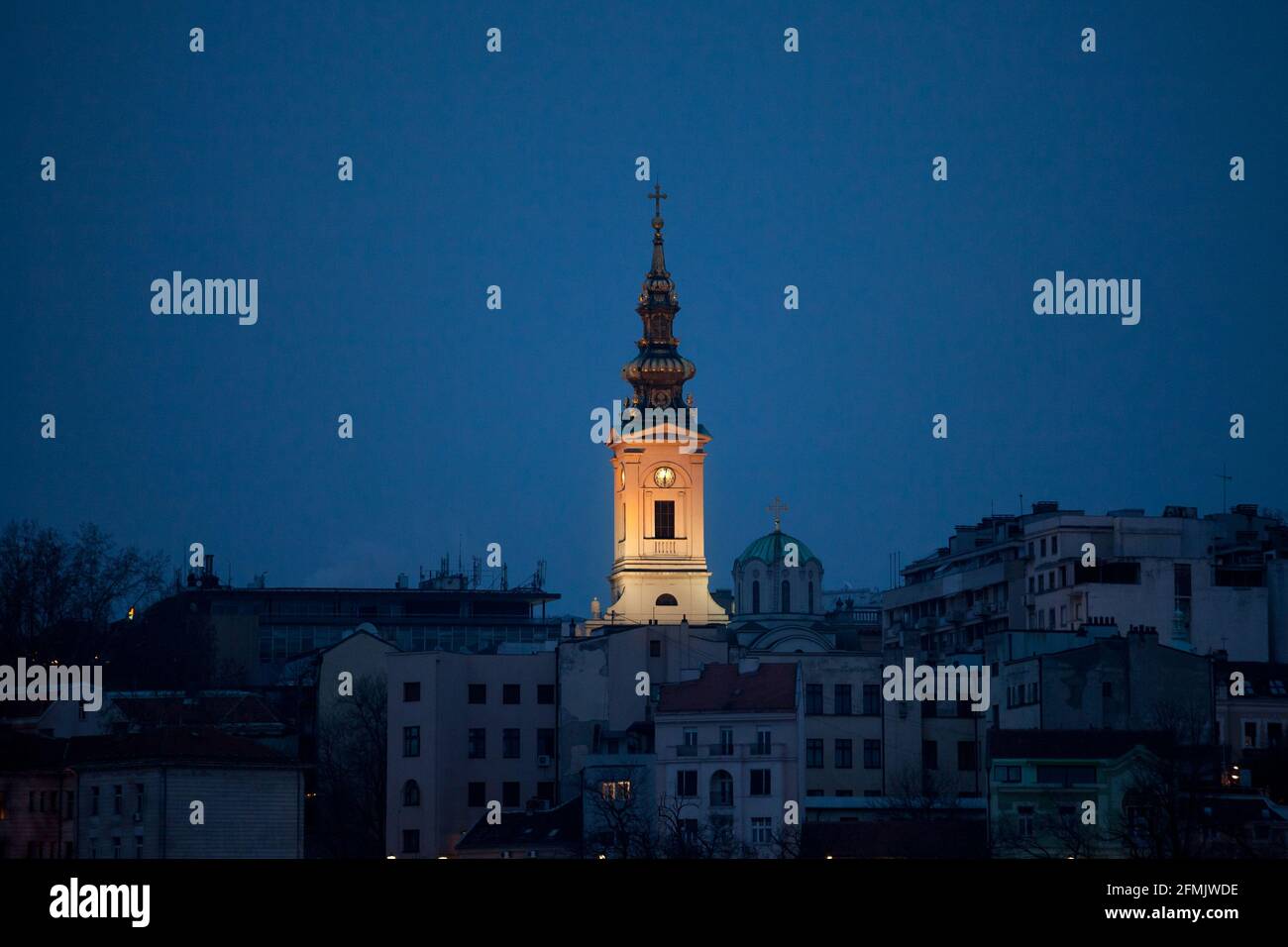 Picture of the Belgrade Cathedral, also known as Saborna Crkva, seen ...