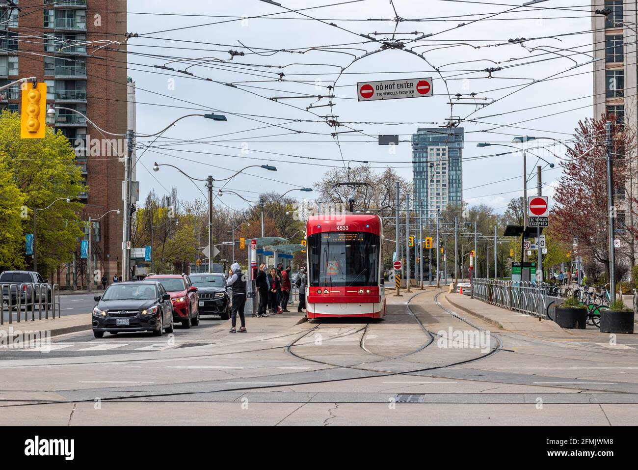 Bombardier Tramway or Streetcar, Toronto, Canada Stock Photo - Alamy
